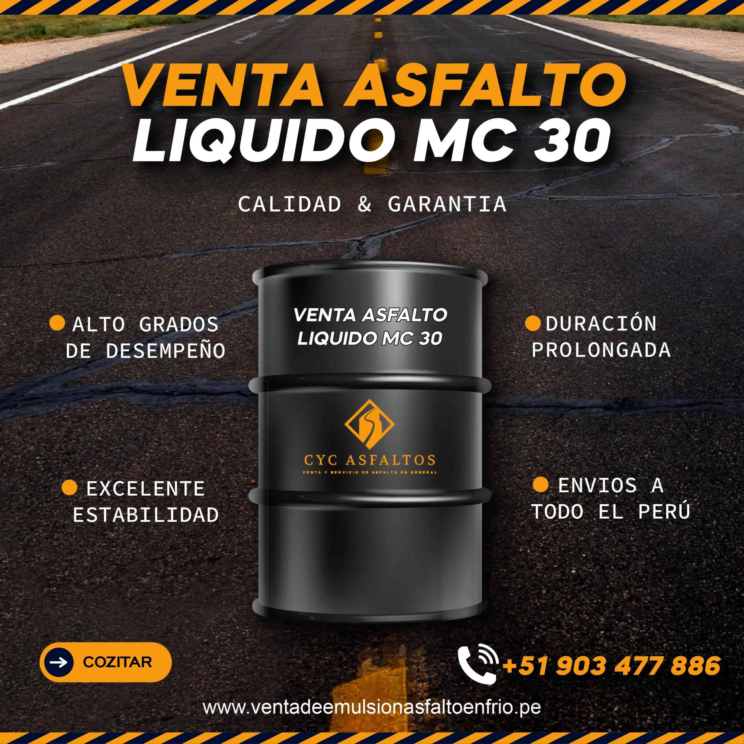 Venta de Asfalto MC-30 en Lima - Venta de asfalto & Emulsión